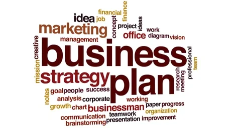Business plan animated word cloud, text ... | Stock Video | Pond5