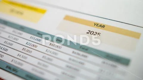 Business projections for 2025 financial overview spreadsheet analysis ...