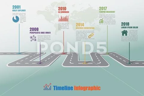 Business road map timeline infographic, Vector Illustration ...