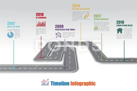 Business road map timeline infographic, Vector Illustration: Royalty ...