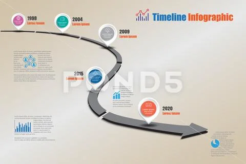 Business road map timeline infographic, Vector Illustration: Royalty ...