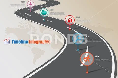 Business road map timeline infographic, Vector Illustration ~ Clip Art ...