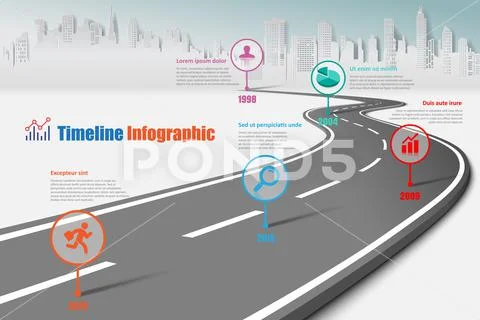 Business road map timeline infographic, Vector Illustration ...