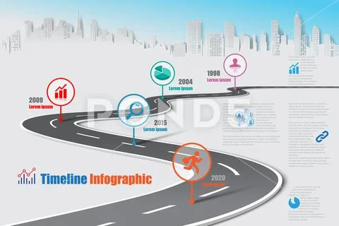 Business road map timeline infographic, Vector Illustration ...