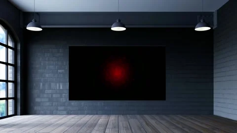 Business room with red animation on the ... | Stock Video | Pond5