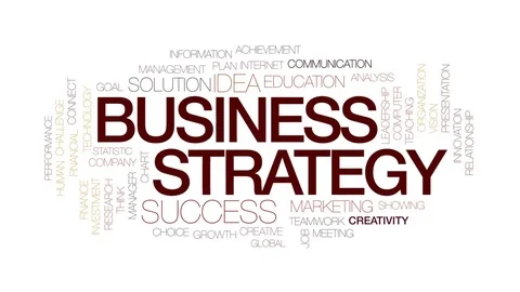 Business strategy animated word cloud, t... | Stock Video | Pond5