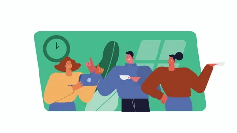 business team work characters animation | Stock Video | Pond5