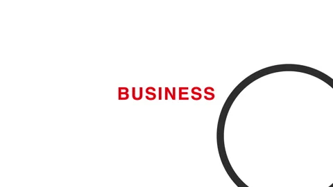 Business Text Magnifying Glass Animation... | Stock Video | Pond5