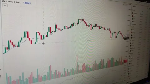 business trading chart on the notebook s... | Stock Video | Pond5