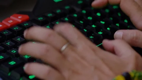 business woman hands typing on lightning... | Stock Video | Pond5