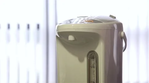 Business woman pushing hot water button ... | Stock Video | Pond5