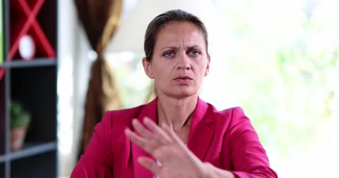 Business woman saying no and refusing 4k... | Stock Video | Pond5