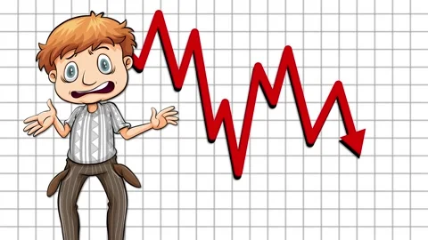 Businessman and Declining Graph Animatio... | Stock Video | Pond5