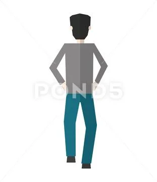 Businessman back view character avatar ~ Clip Art #123569599