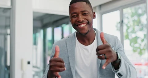 Businessman, hand sign with smile and su... | Stock Video | Pond5