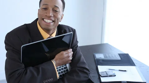 Hugging Computer Stock Video Footage | Royalty Free Hugging Computer ...