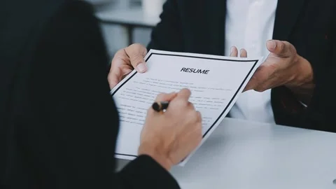 Businessman or job seeker review his res... | Stock Video | Pond5