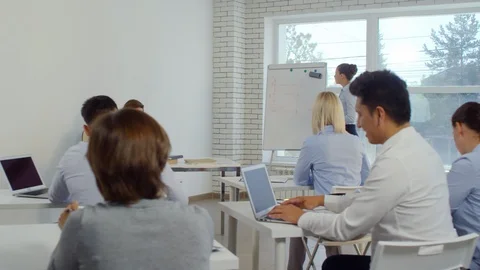 Businesswoman Teaching Corporate Staff | Stock Video | Pond5