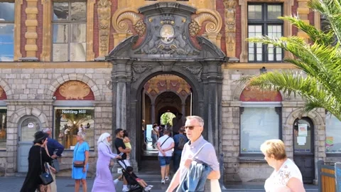 The bustling Place du Theatre, Lille, 4K | Stock Video | Pond5