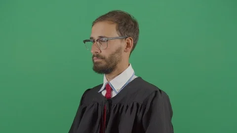 busy adult man judge talking on the phon... | Stock Video | Pond5