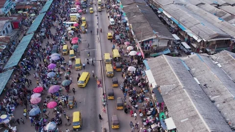Busy area, Rush hour and Africa survival... | Stock Video | Pond5