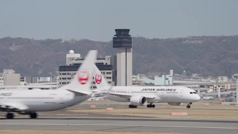 Busy Osaka Airport, Control Tower, Gate,... | Stock Video | Pond5