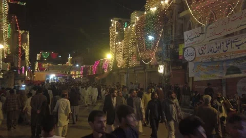 Busy street while Eid Milad un Nabi cele... | Stock Video | Pond5