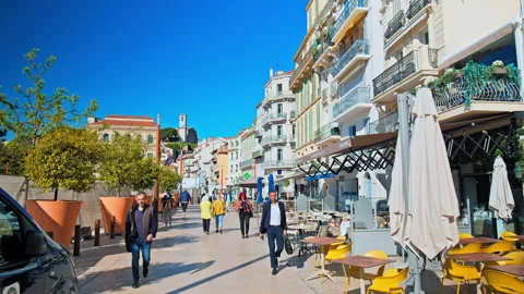 Busy streets in Cannes, French Riviera. | Stock Video | Pond5