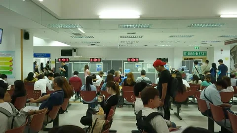 Busy Thai Immigration Office Full Of Cus... | Stock Video | Pond5