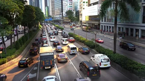 Traffic Jam Busy Highway Bottleneck Traffic Stock Videos – Royalty-Free ...