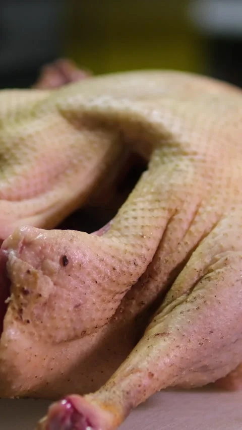 butcher a goose process of cutting up a ... | Stock Video | Pond5