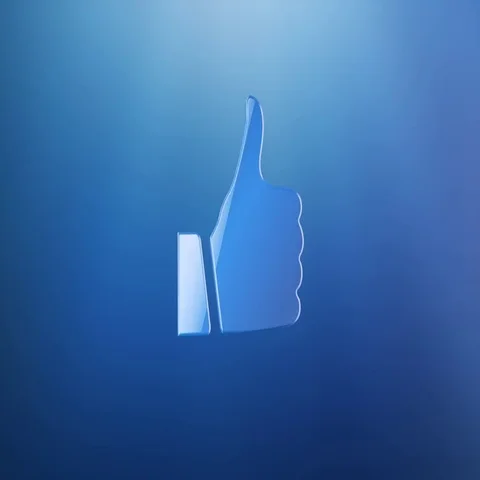 Like Button Blue 3d Icon | Stock Video | Pond5