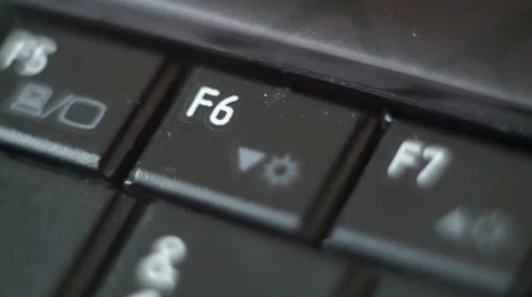 Button F6 Black PC Keyboard Typing | Stock Video | Pond5