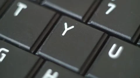 Button Y Black PC Keyboard Typing | Stock Video | Pond5