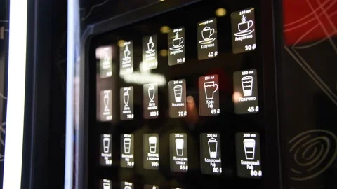 Buttons on modern coffee vending machine | Stock Video | Pond5