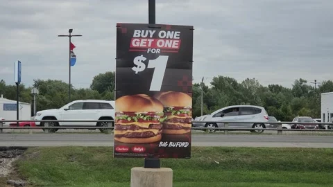 Buy One Get One Rally's Restaurant Signa... | Stock Video | Pond5