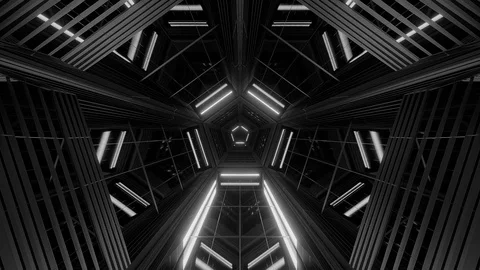 B&W Futuristic Alien Spaceship Reflectiv... | Stock Video | Pond5