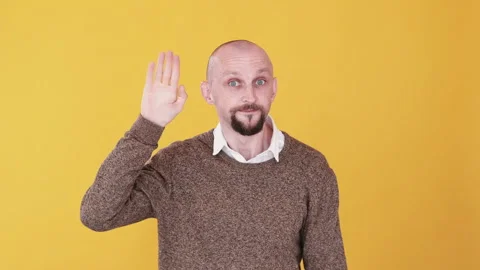 bye gesture leaving farewell man goodbye... | Stock Video | Pond5