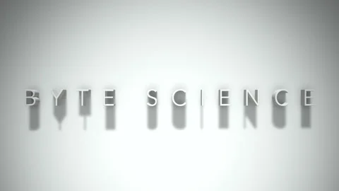 byte science 3D title animation white te... | Stock Video | Pond5
