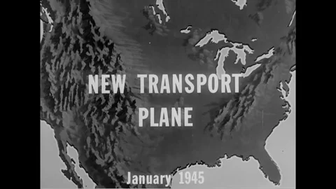 The C-97 troop transport plane is introd... | Stock Video | Pond5