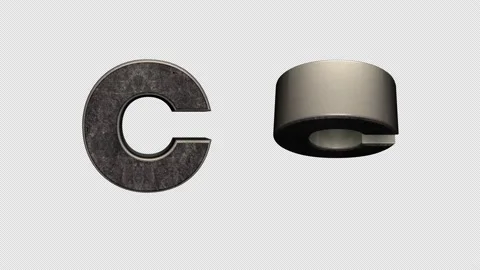 C Letters 3D Animation Font, 2 Version, ... | Stock Video | Pond5
