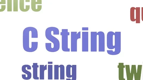 C String Word Cloud Animated Isolated On... | Stock Video | Pond5