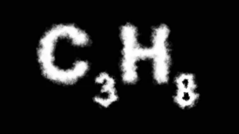C3H8 or Propane Molecule Symbol Smoke Cl... | Stock Video | Pond5