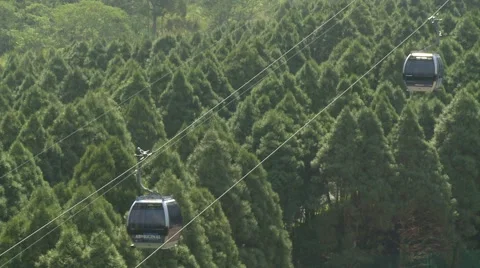 Cable car in Formosan Aboriginal Culture... | Stock Video | Pond5