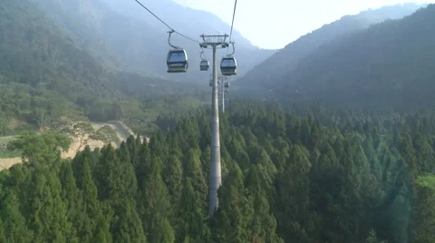 Cable car in Formosan Aboriginal Culture... | Stock Video | Pond5