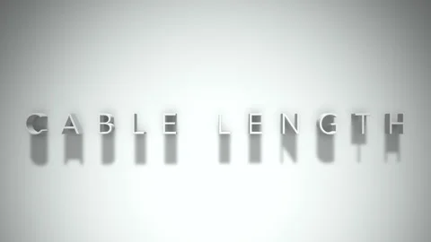 cable length 3D title animation with sha... | Stock Video | Pond5