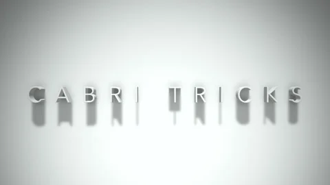 cabri tricks 3D title animation white te... | Stock Video | Pond5