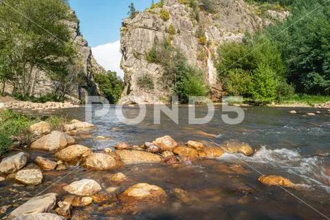 Cabril do Rio Ceira Gorge, also known as the Ceira River Gorge. Serpins ...