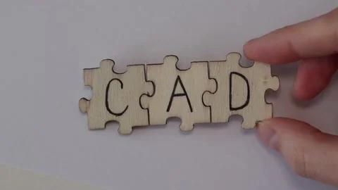 CAD word written on wooden puzzles on wh... | Stock Video | Pond5