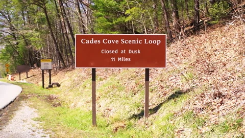 Cades Cove scenic loop road at Tennessee... | Stock Video | Pond5
